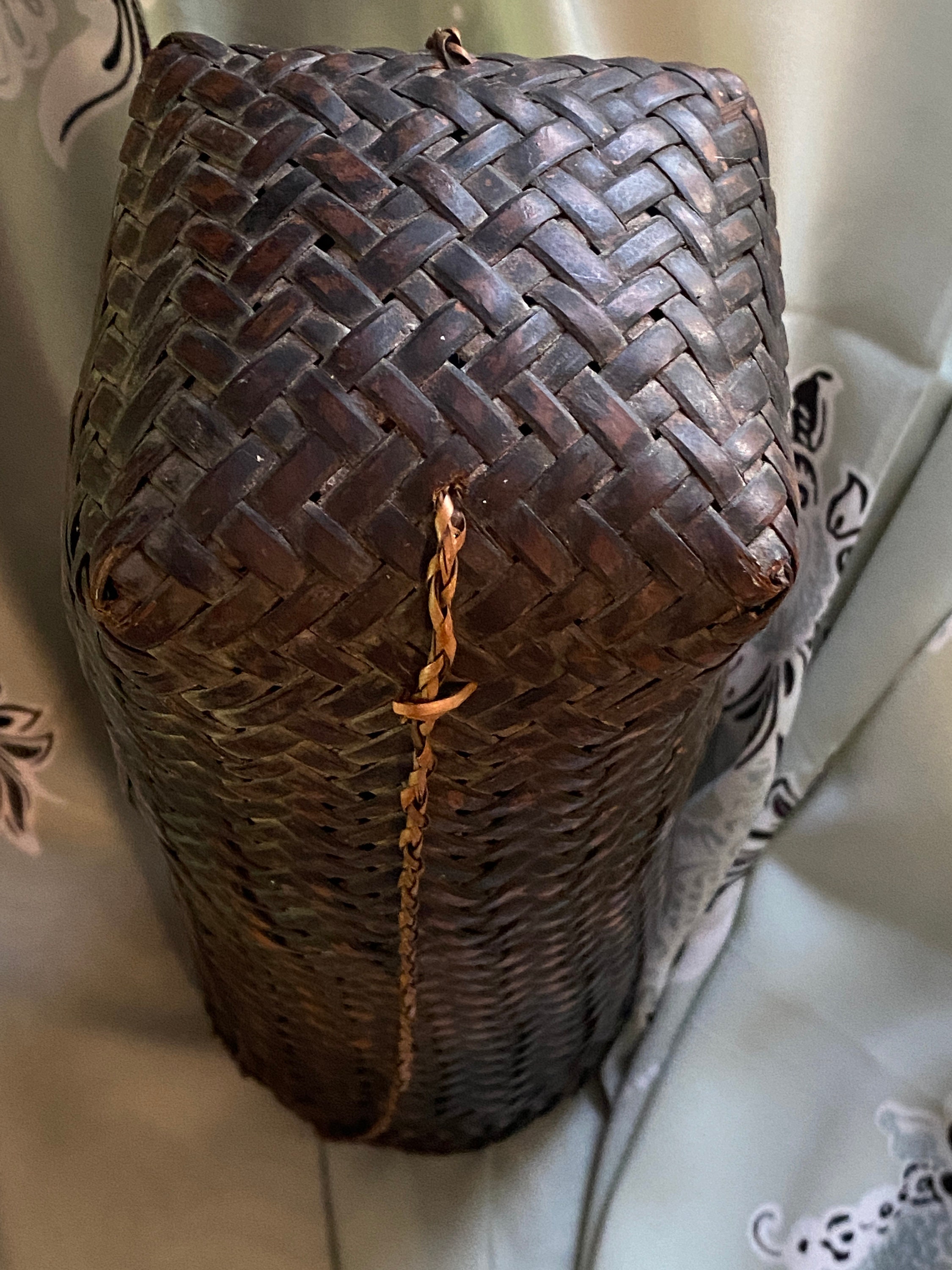 BURMA TRIBAL BASKET Vintage Bamboo and Rattan | Etsy