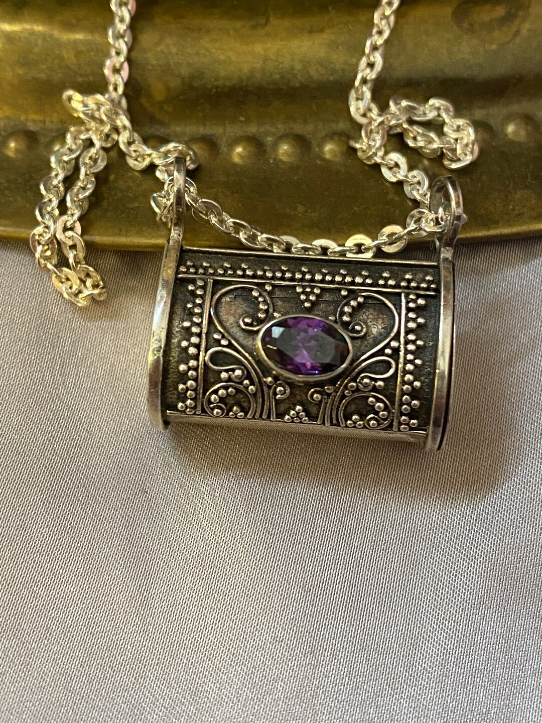 CHILD PROTECTION JEWELRY Child Locket Silver Bali Silver Box Pendant ...