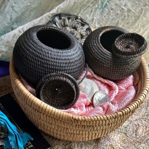 LOMBOK BASKETS VINTAGE 2 Ratan Bamboo Baskets Tribal Sasak Lombok ...