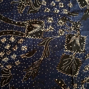BATIK TULIS SARONG Indigo Dye Batik Cotton Vintage Cotton Batik Sarong ...