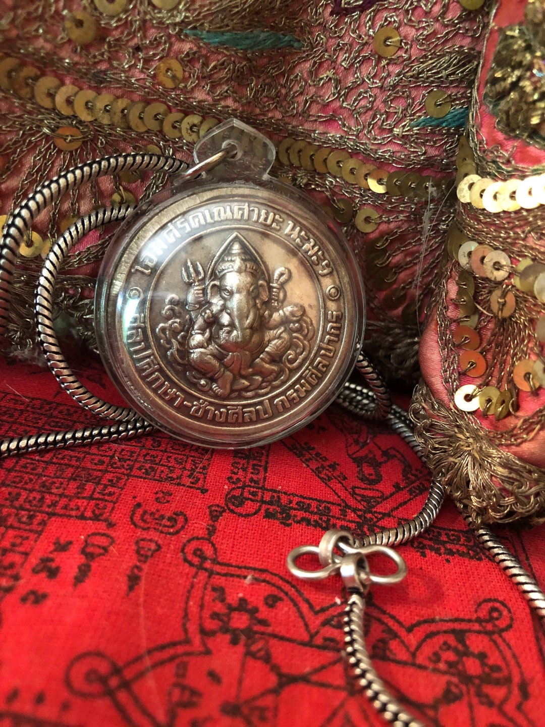 GANESH Om PROTECTION AMULET Ganesh Luck in Beginning Lord - Etsy