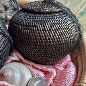LOMBOK BASKETS VINTAGE 2 Ratan Bamboo Baskets Tribal Sasak Lombok ...