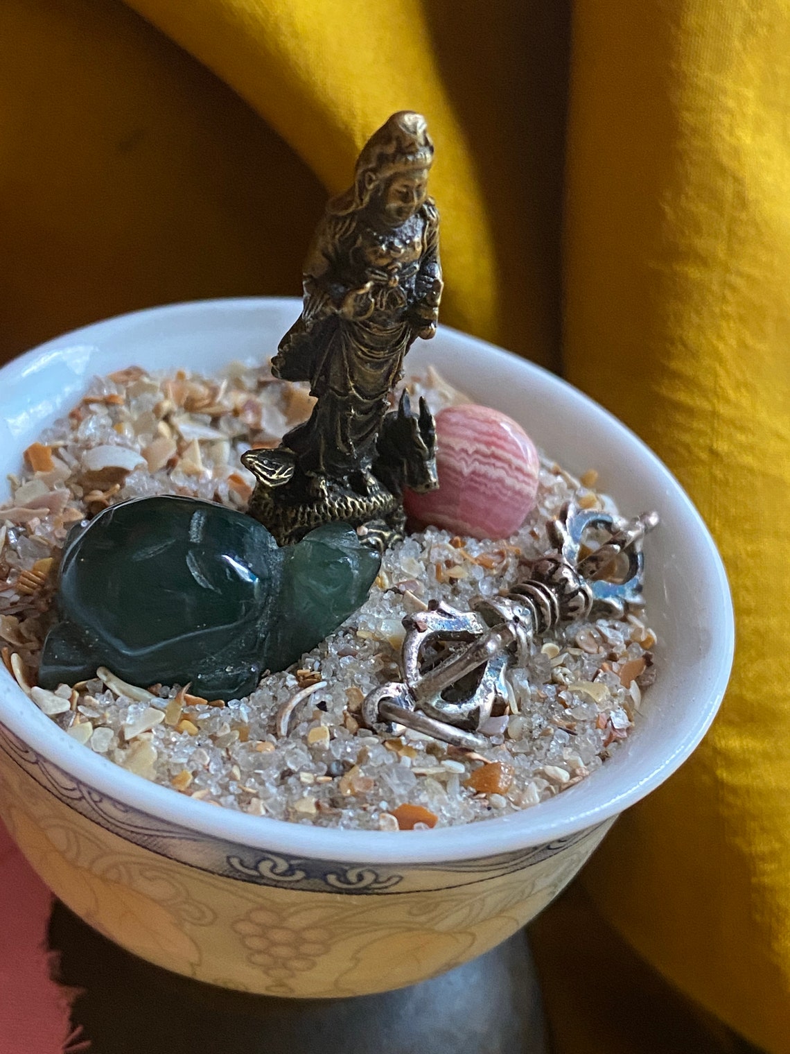 Miniature Altar Shrine Kit: Quan Yin, Dorje, Jade Turtle. *. Devotional ...