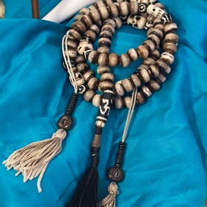 Tibetan CUSTOM BONE MALA * Tibetan Prayer Mala * Tibetan Prayer Beads ...