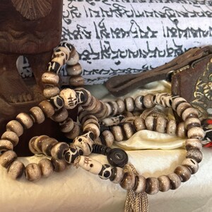 Tibetan CUSTOM BONE MALA * Tibetan Prayer Mala * Tibetan Prayer Beads ...