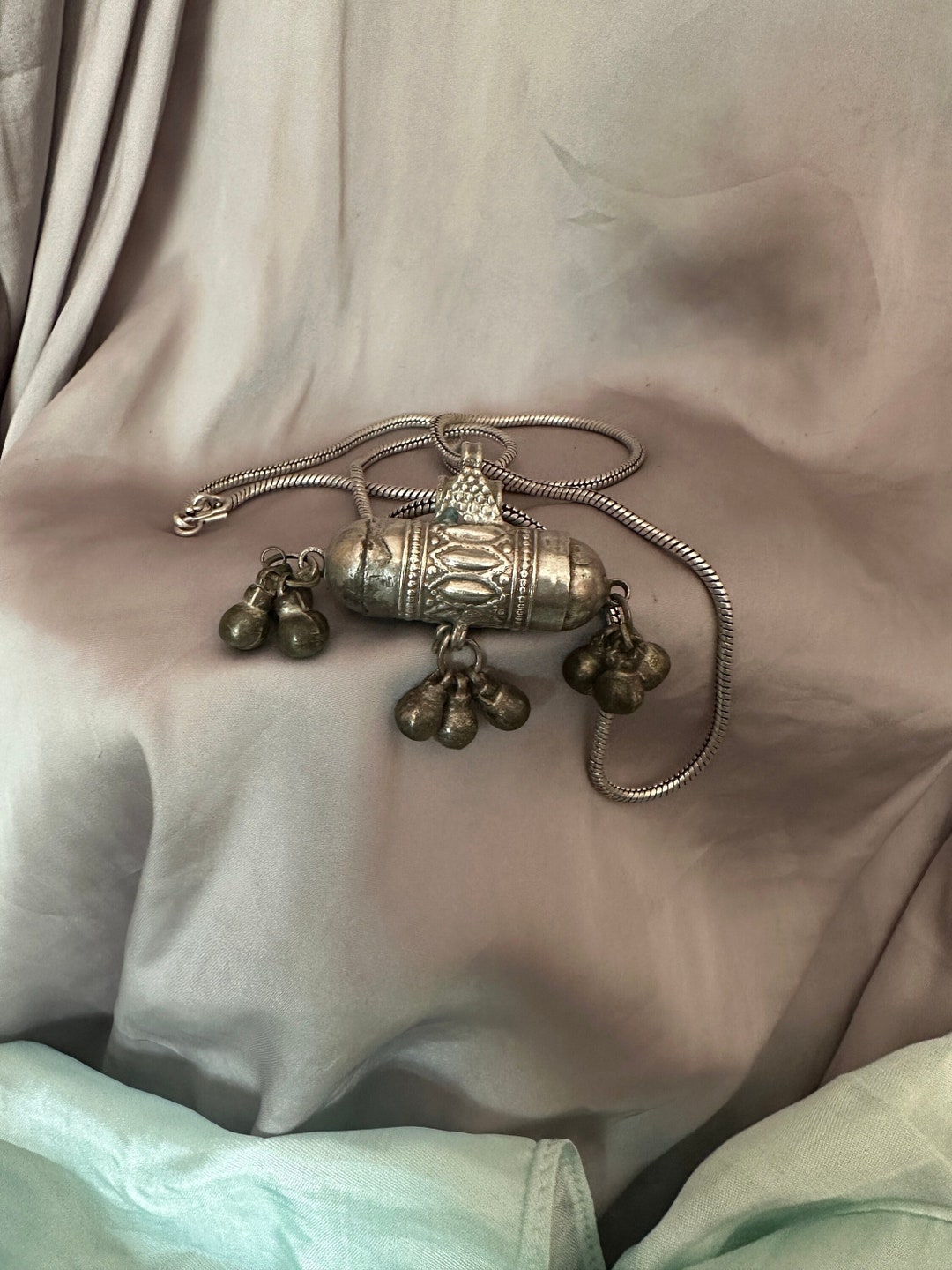 TRIBAL Silver PRAYER BOX * Vintage Prayer Box * India Tribal Protection ...