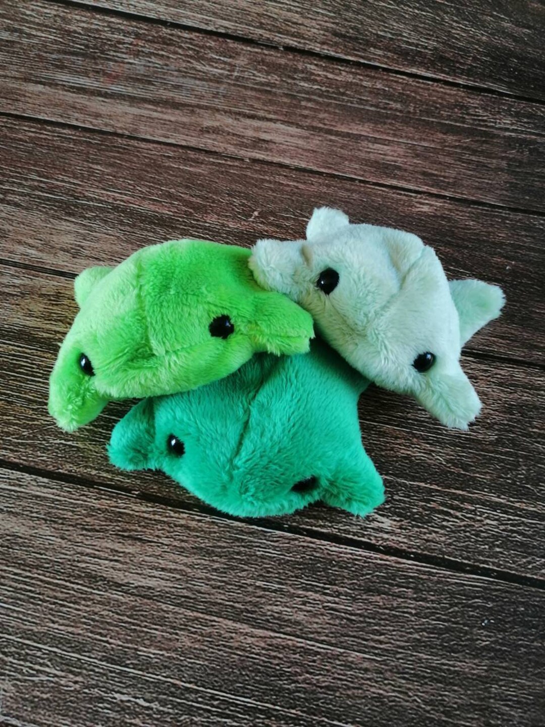 Bean Frog Plush Set: Three Shades of Green, Pocket Friends - Etsy