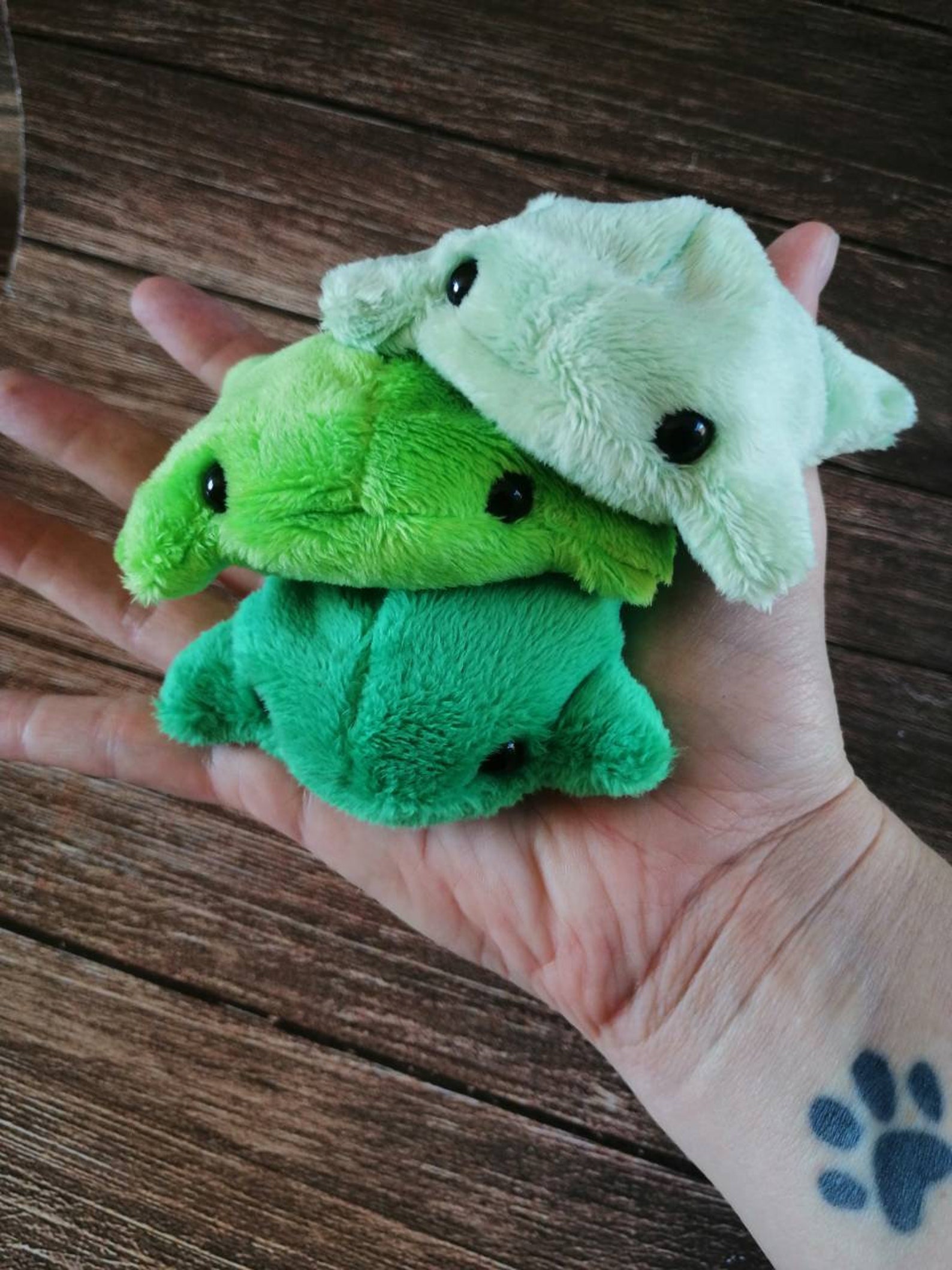 Three Bean Greens Frog Stack Gift Set. Baby Bean Frogs in - Etsy