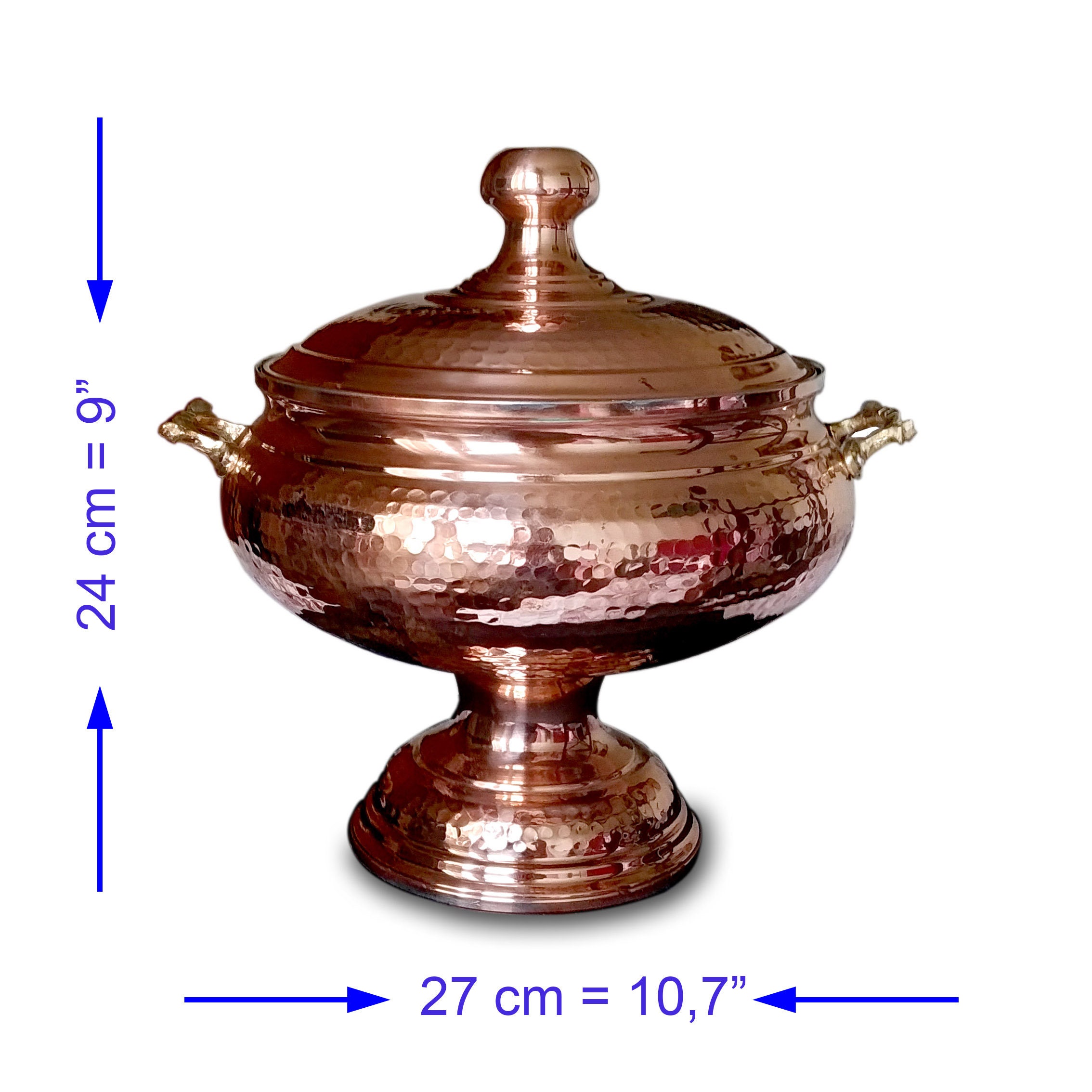Handmade Big Copper Soup Tureen Soup Server Pot Large - Etsy