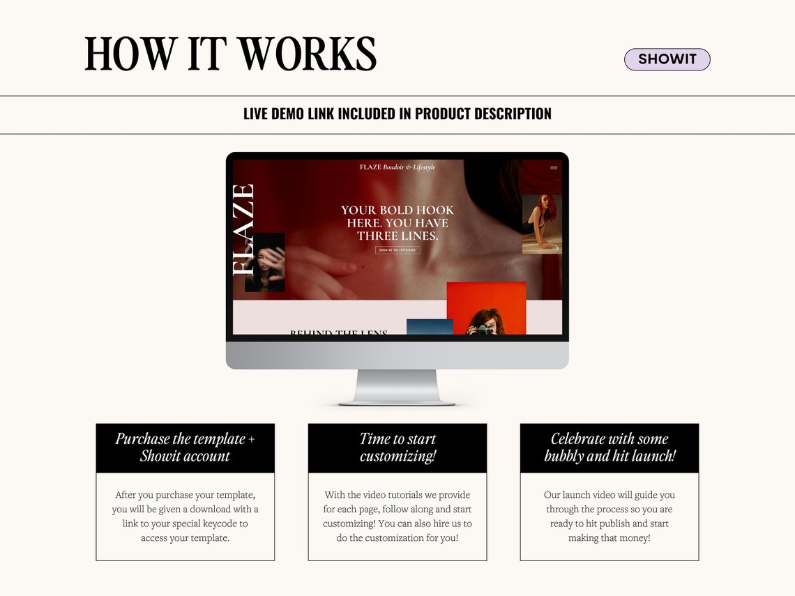 Showit Website Template, Service Providers, Coaches, Photographers, Bold Website Template, Edgy ...