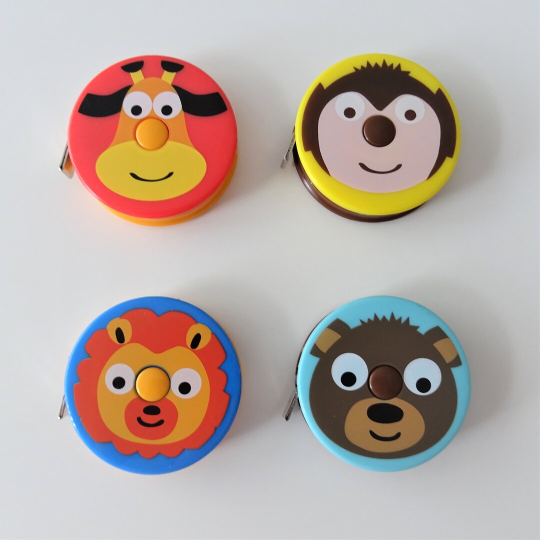 Round Retractable Animal Tape Measure, Jungle Zoo Measuring Tapes, 150 ...