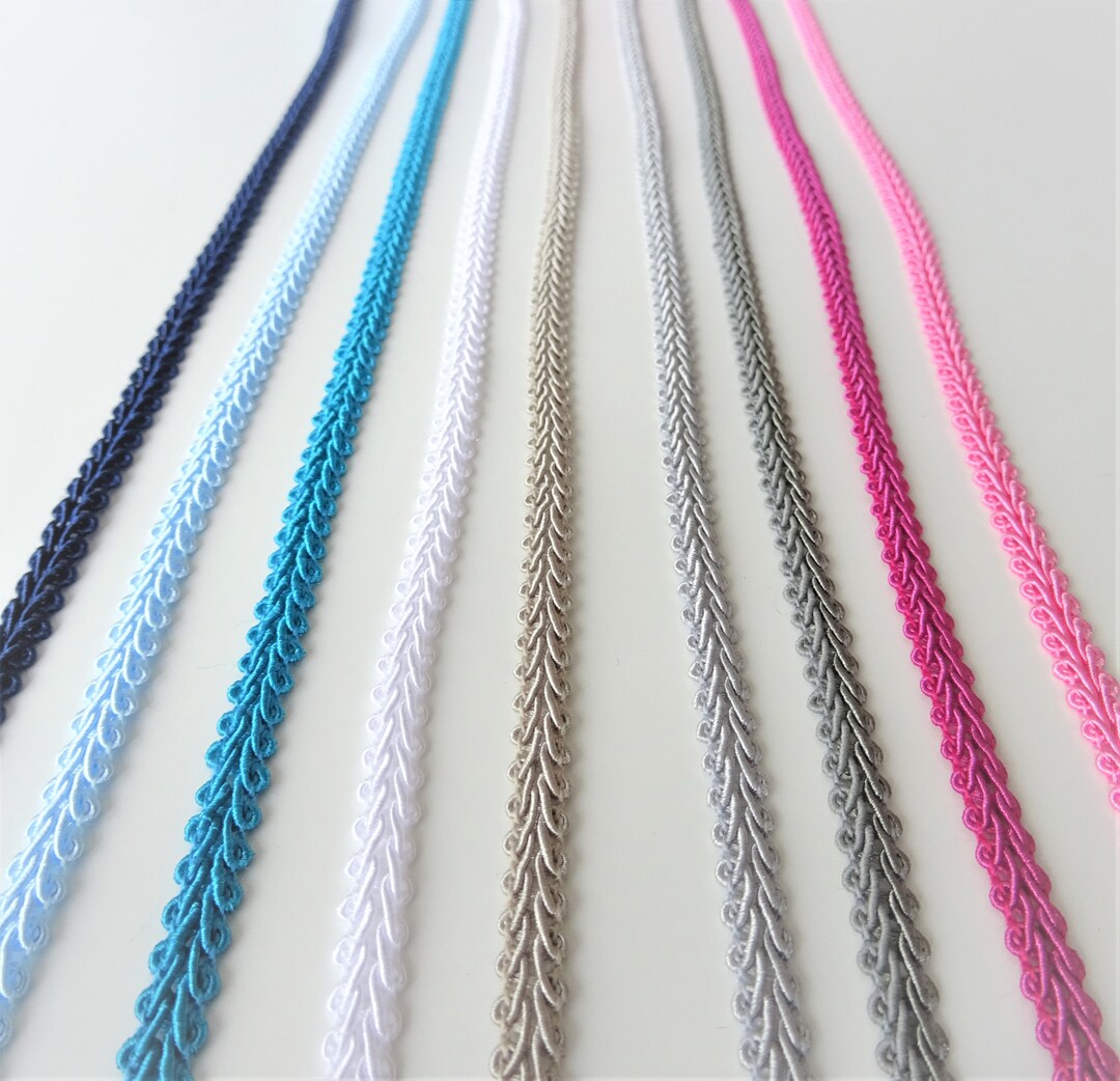 6mm Gimp Braid in Assorted Colours, Sold by the Meter, Dressmaking ...