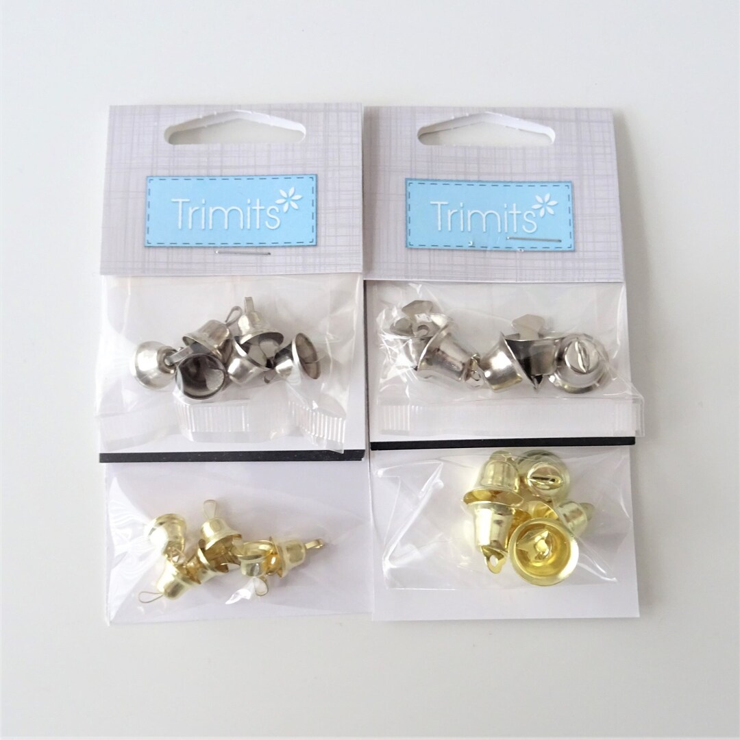 Gold & Silver Liberty Bells, 10mm 14mm, Christmas Crafts and Cards ...