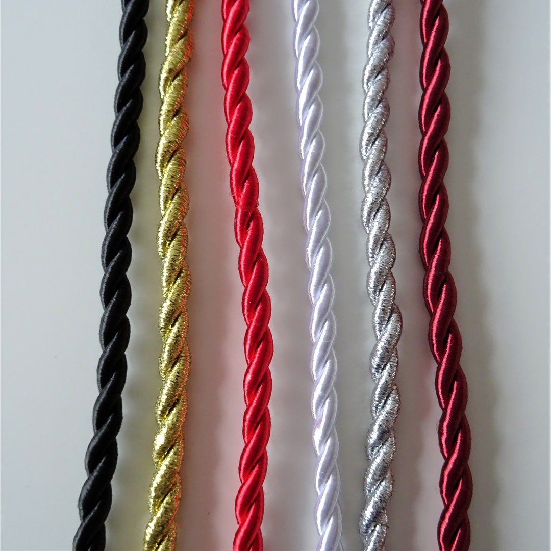 Twisted Cord Braid in Assorted Colours and Widths , Sold by the Meter ...
