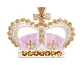KING QUEEN CROWN Patch Iron-on Embroidered Funny Novelty - Etsy