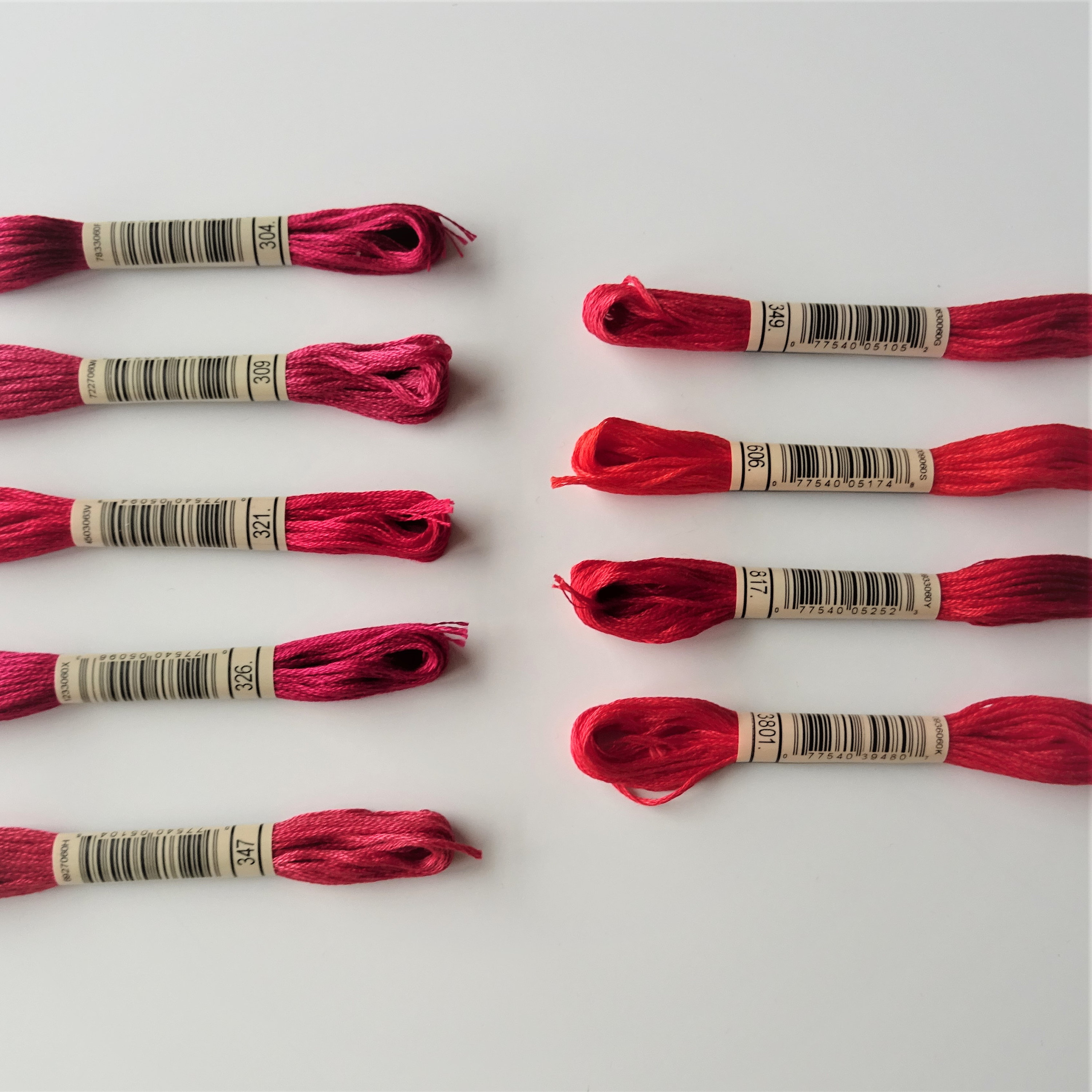 DMC Mouline Floss in Red Red DMC Thread for Cross Stitching & - Etsy