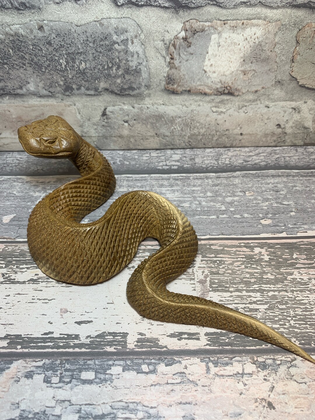 Hand Carved Wooden Snake, Reptile Art, Gifts for Her, Gifts for Him ...