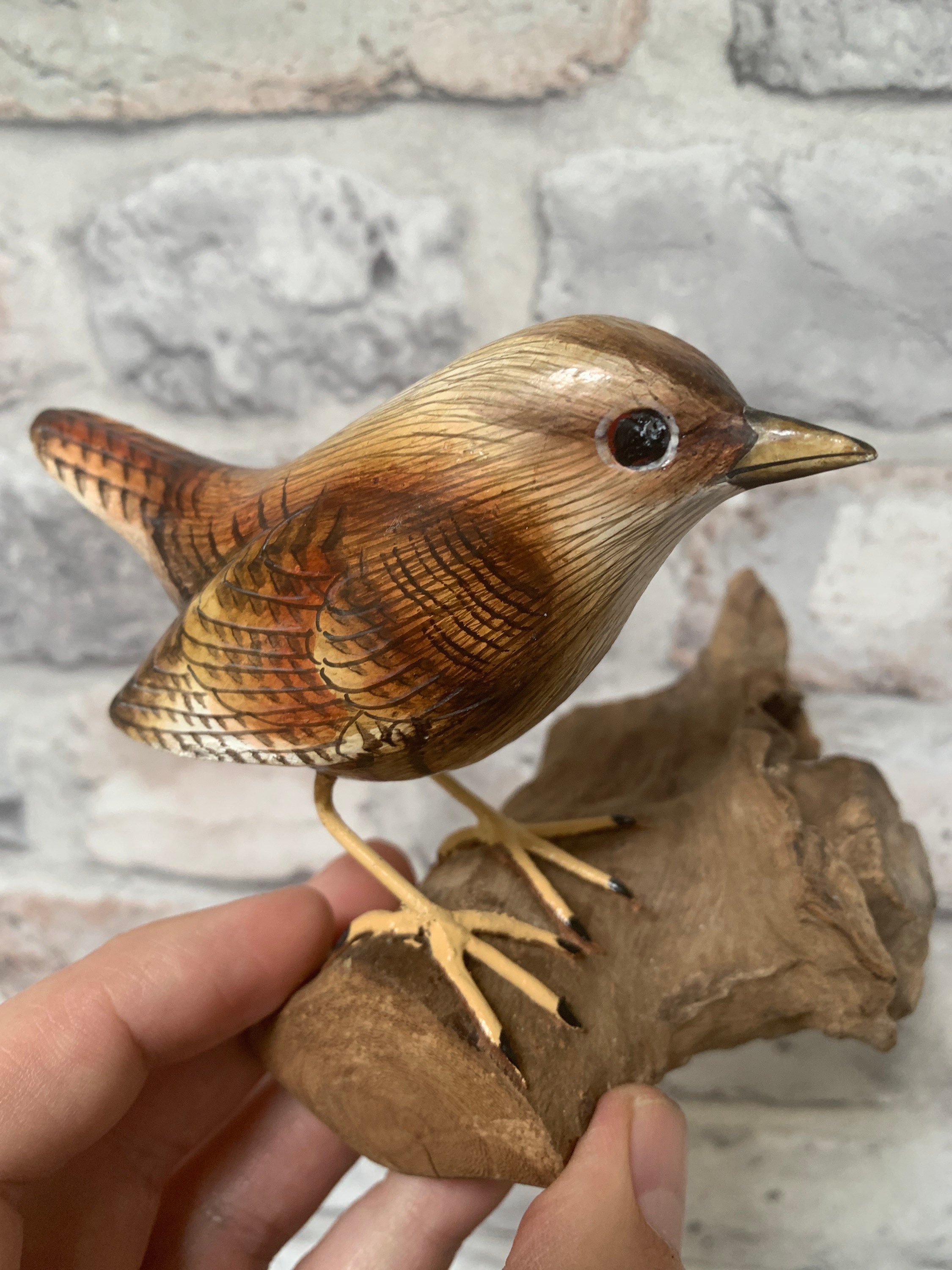 Wren Ornament Hand Carved Wooden Bird Gifts for Bird Lovers - Etsy