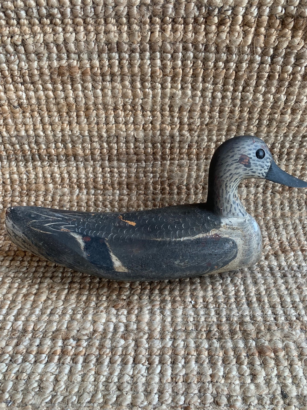 Vintage Hand Carved Wooden Mallard Duck Decoy: Bird Art Sculpture - Etsy