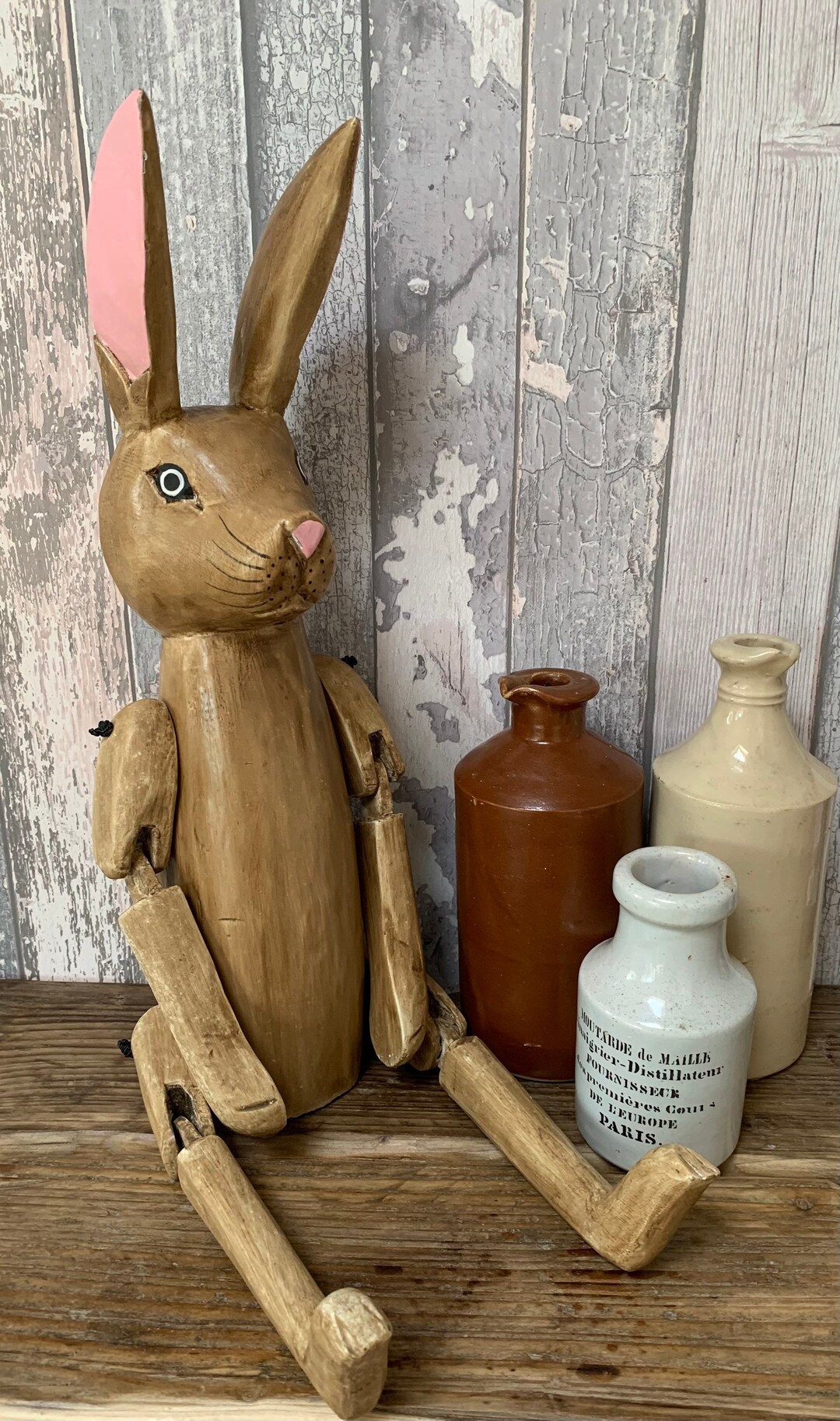 Large Hennow Hare Wooden Articulated, Unusual Home Decor and Interior ...