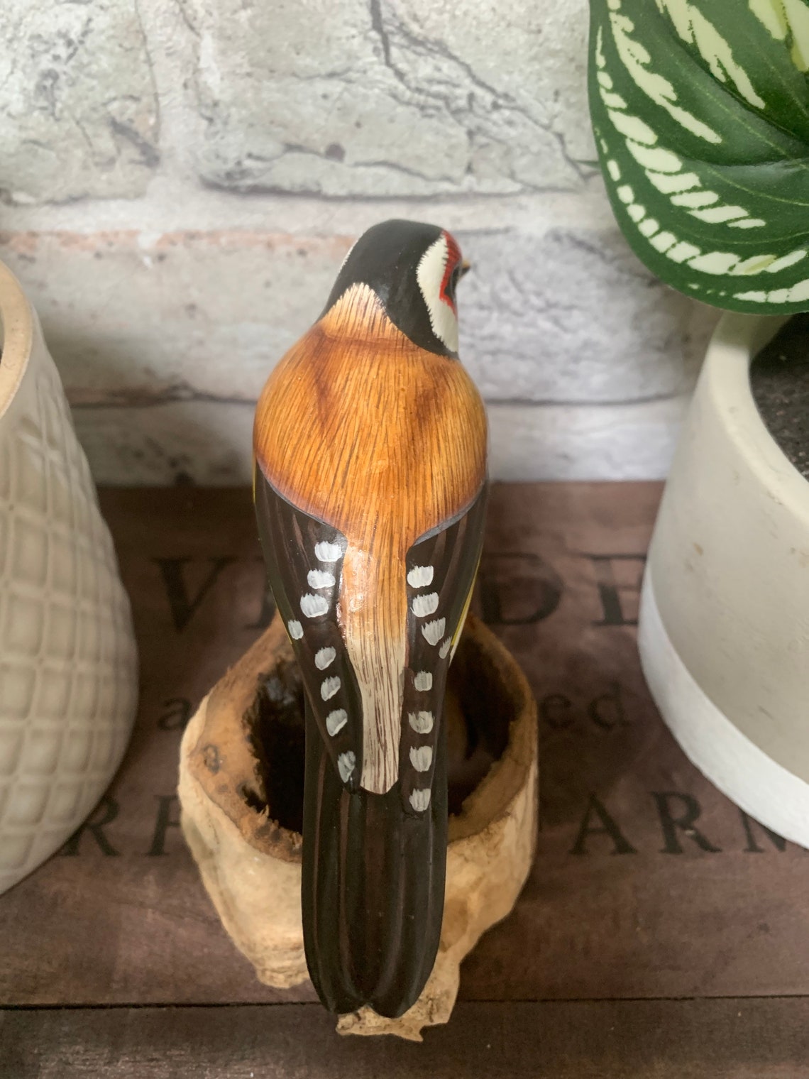 Goldfinch Ornament Hand Carved Wooden Bird Gifts for Bird - Etsy