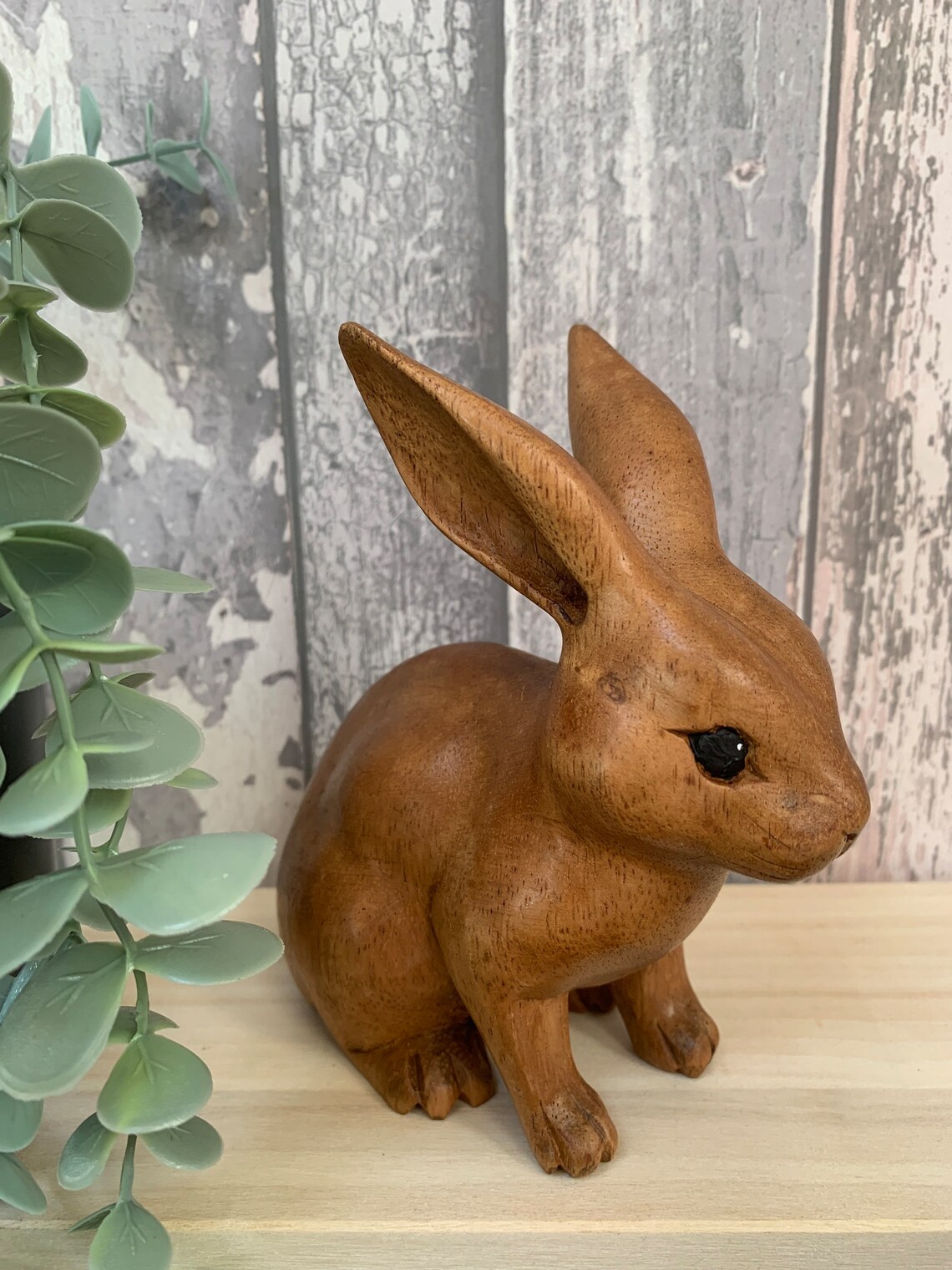 Hand Carved Wooden Rabbit Fair Trade Rabbit Sculpture Gifts - Etsy