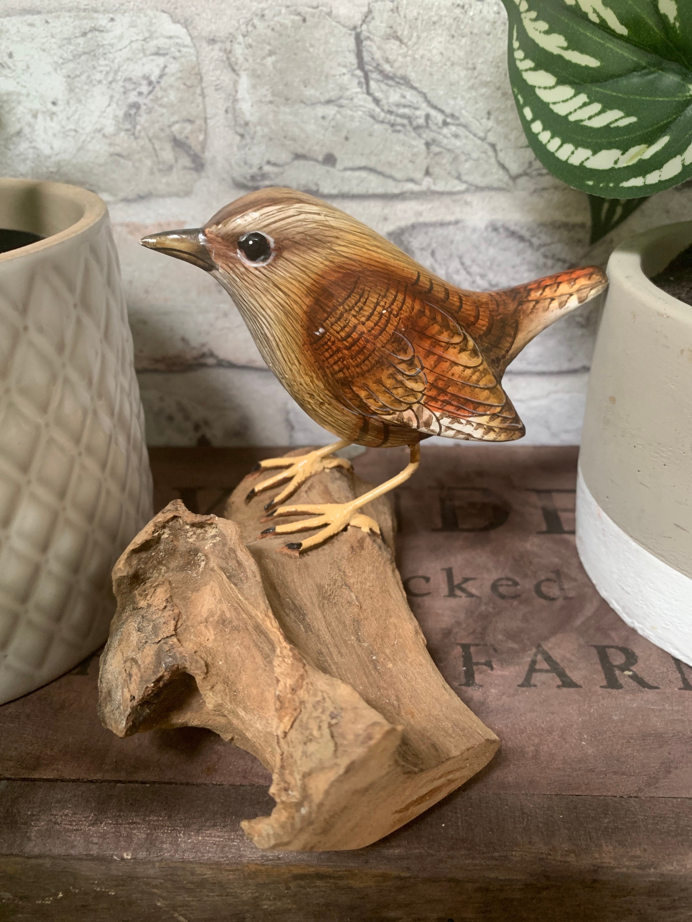 Wren Ornament Hand Carved Wooden Bird Gifts for Bird Lovers - Etsy