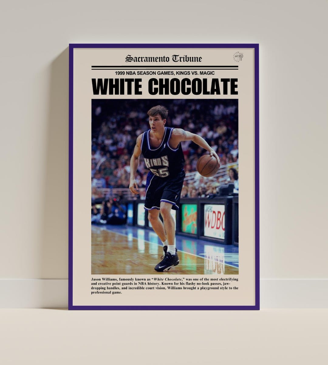 Jason Williams Poster | White Chocolate | Sacramento Kings 1999 NBA ...