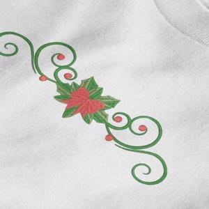 Christmas Flower Border Machine Embroidery Design (digital Download) - Etsy