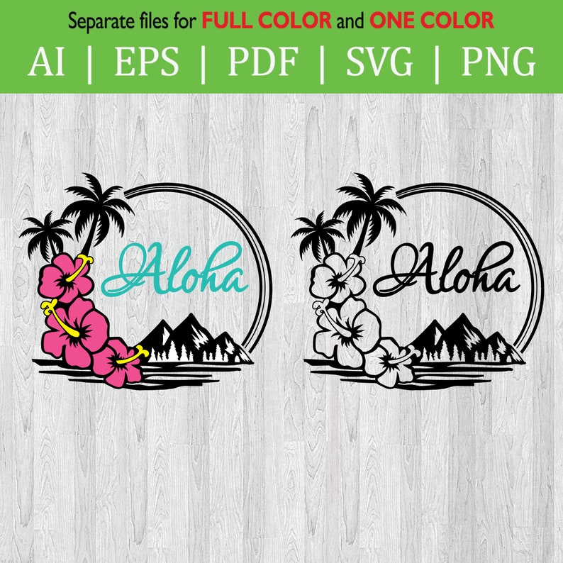 Hawaiian Aloha Palm Tree SVG Cut File / Aloha Palm Tree | Etsy
