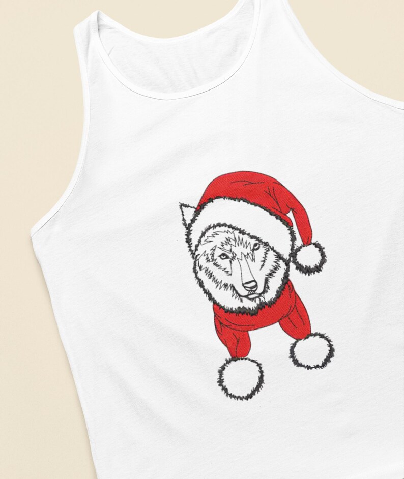 Santa Wolf Christmas Embroidery Design | Festive Machine Embroidery ...