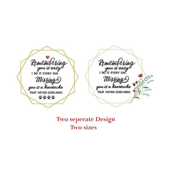 Remembering You is Easy I Do It Everyday & Remembering You is - Etsy