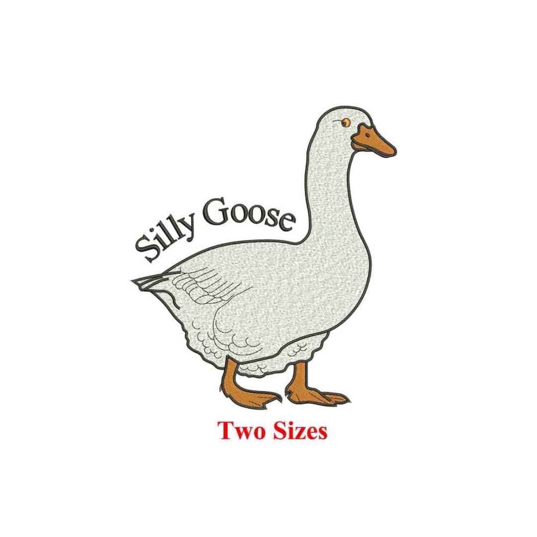 Silly Goose Machine Embroidery Design / Goose / Bird - Etsy