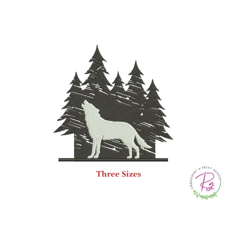 Adventure Wolf Howling Machine Embroidery Design / Howling / Forest ...