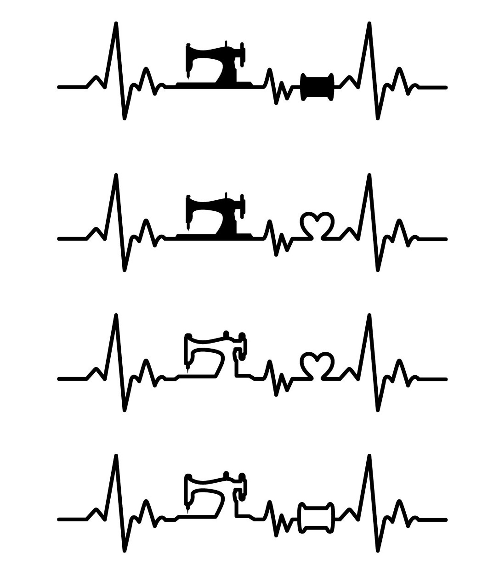 Sewing Heart Beat SVG Circuit PNG File / Sewing Heart Beat / - Etsy