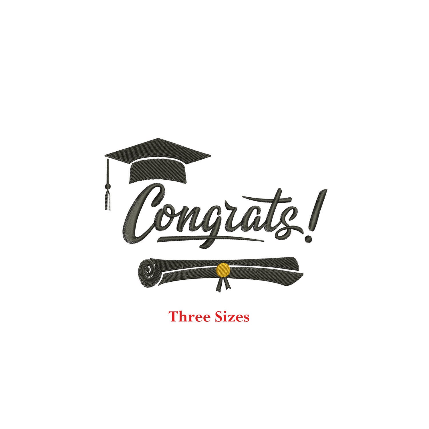 Congrats Graduation Machine Embroidery Design / Graduation Cap - Etsy