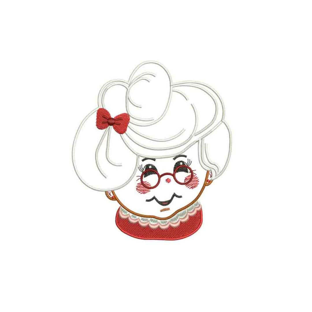 Mrs. Claus Christmas Machine Embroidery Design / Merry Christmas Claus ...
