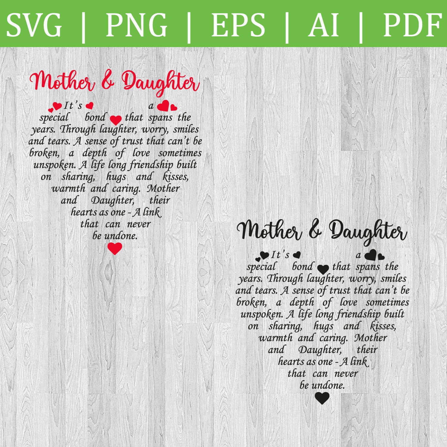 Mom And Daughter Love Svg Circuit File Mom Love Daughter Png Etsy