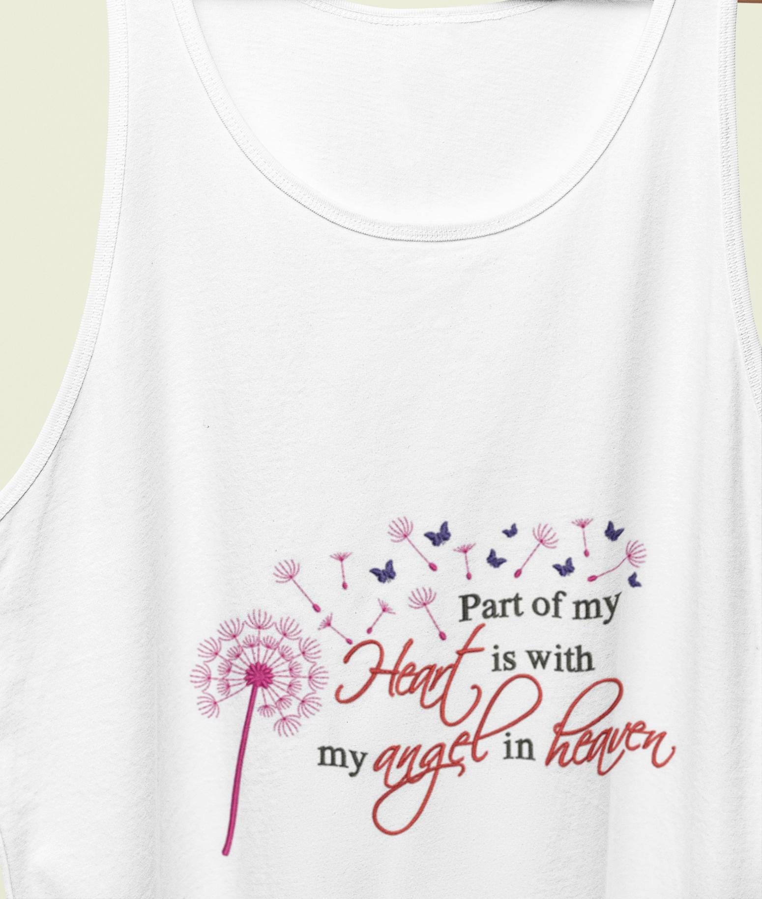 Angel in Heaven Machine Embroidery Design | Dandelion Flower | Memory ...