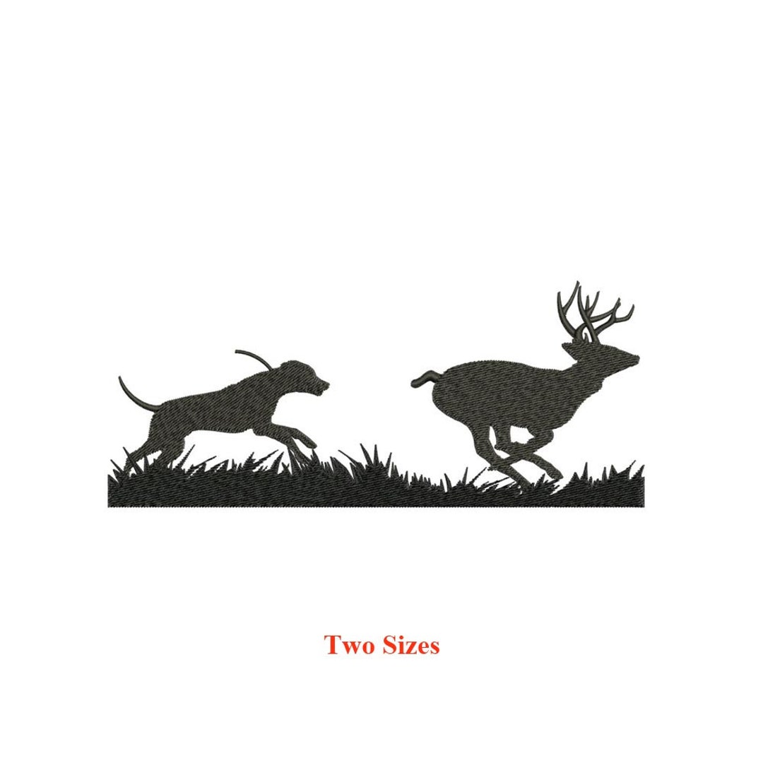 Hunting Dog & Deer Machine Embroidery Design (4x4, 5x7) - Etsy