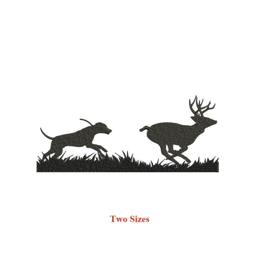 Dogs Running Deer Decal