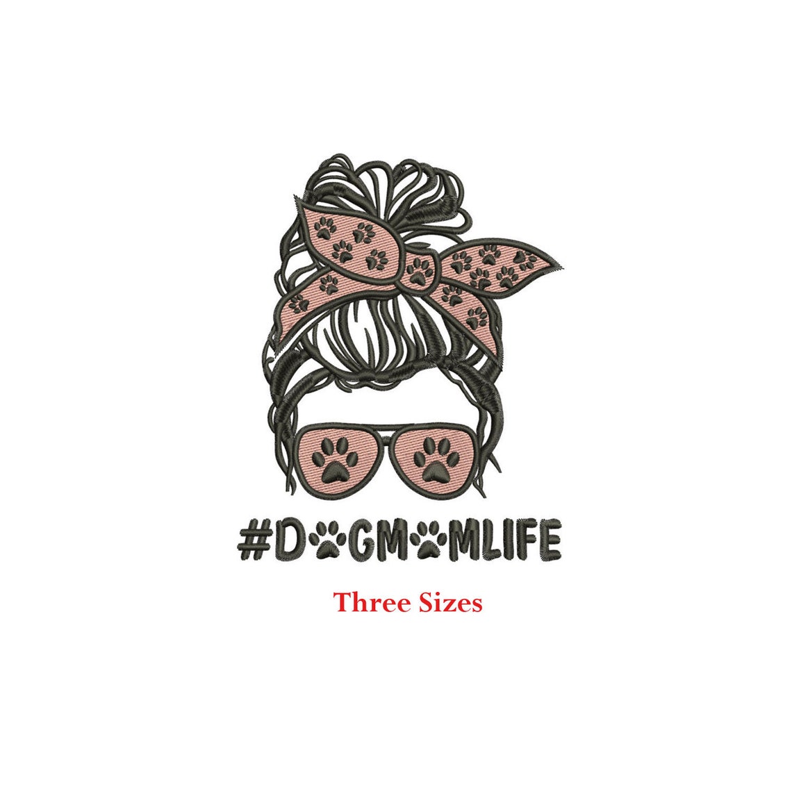 Dog Mom Life Machine Embroidery Design (digital Download) - Etsy