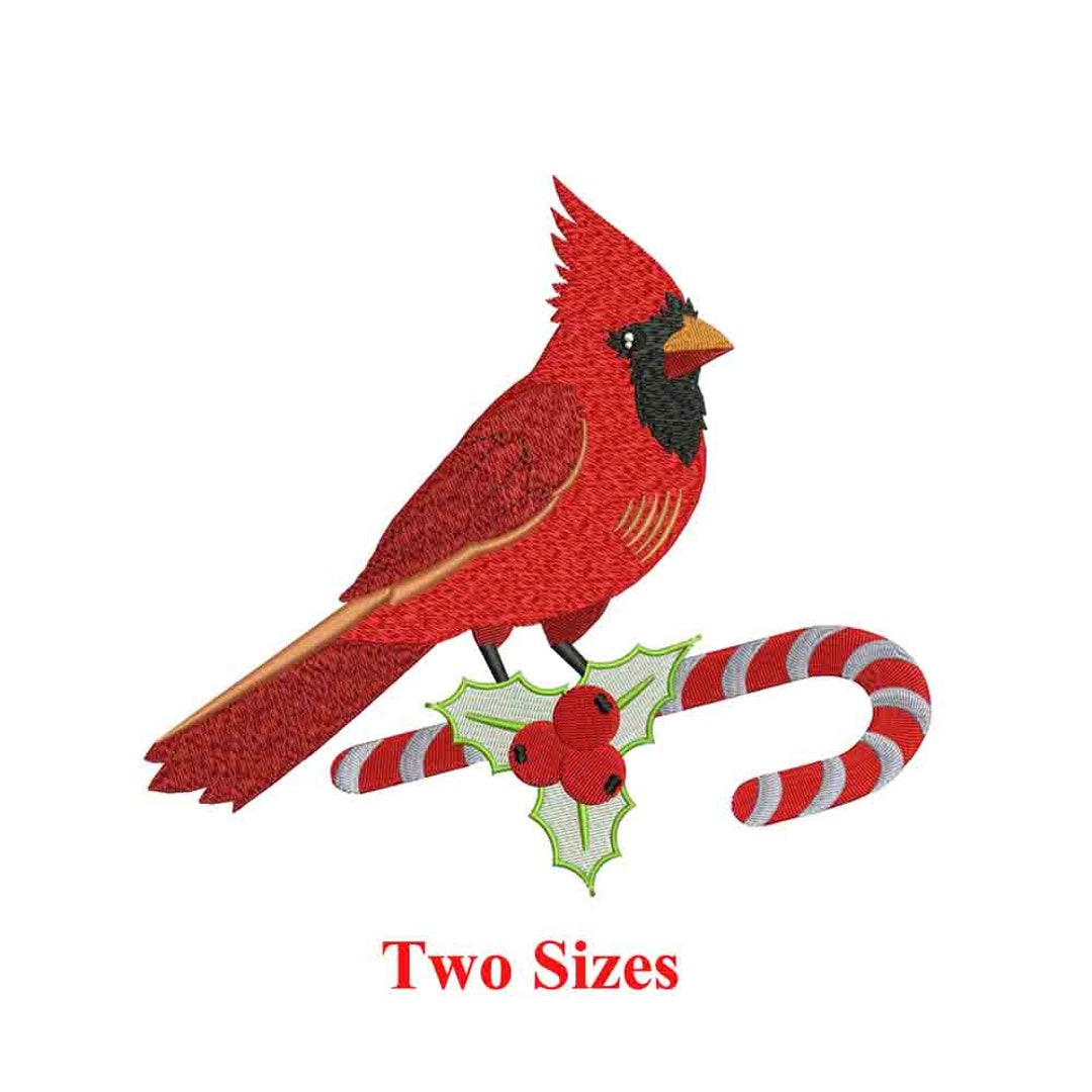 Cardinal Bird Christmas Machine Embroidery Design / Cardinal Bird ...