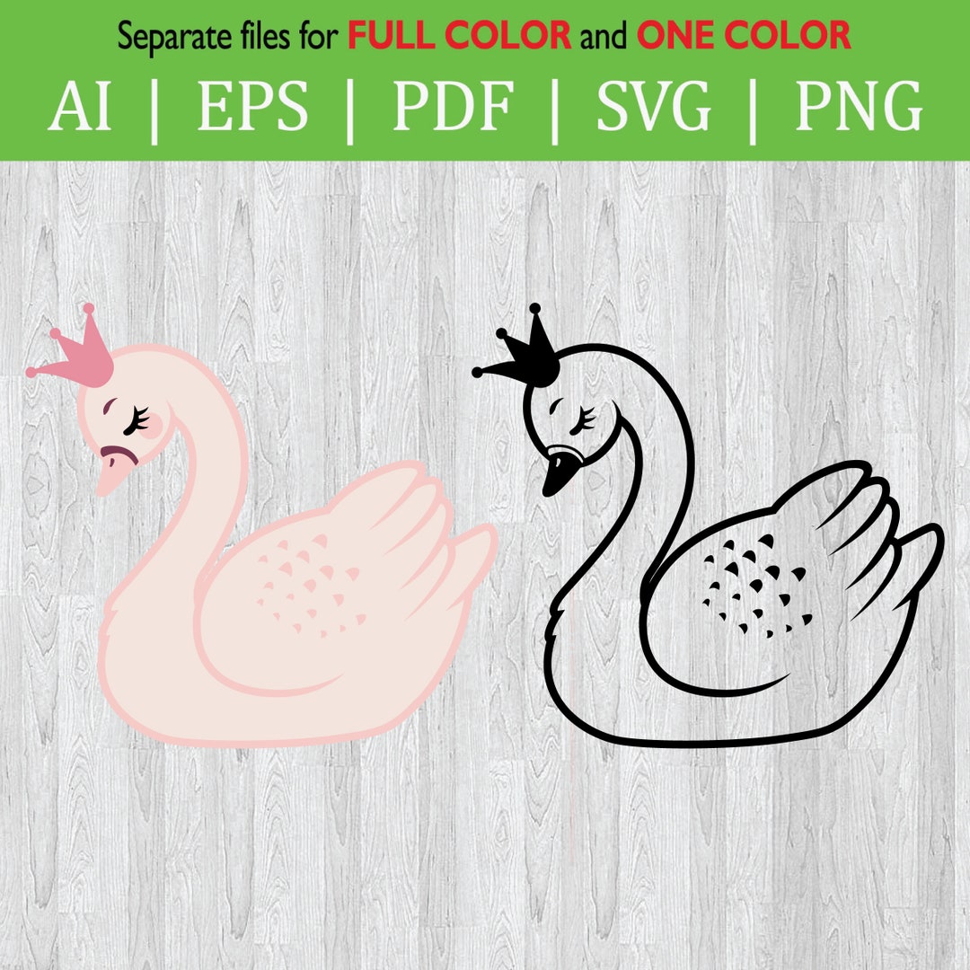 Swan SVG Cut File / Clip Art / Swan Prince / Swan SVG - Etsy UK