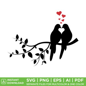 Valentine Love Birds SVG Cut File / Valentine Love / Love Birds ...