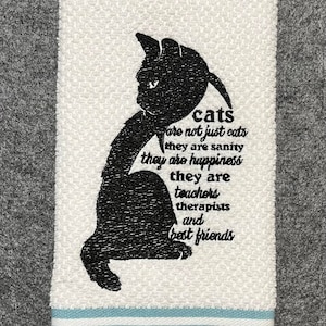 Cats Are Not Just Cats They Are Sanity Happiness Machine Embroidery ...