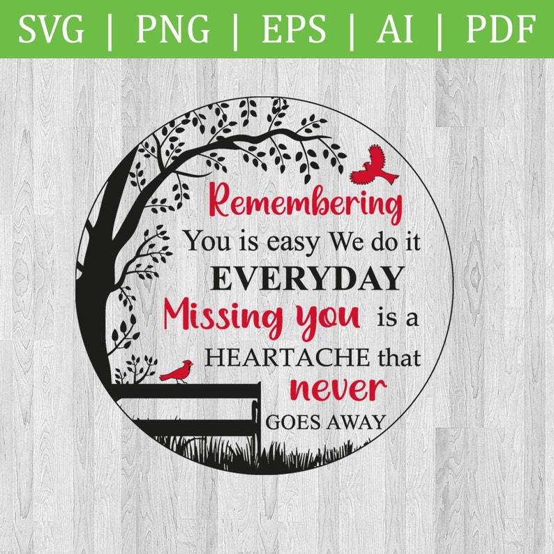 Remembrance Saying SVG, Memory Saying PNG (digital Download) - Etsy