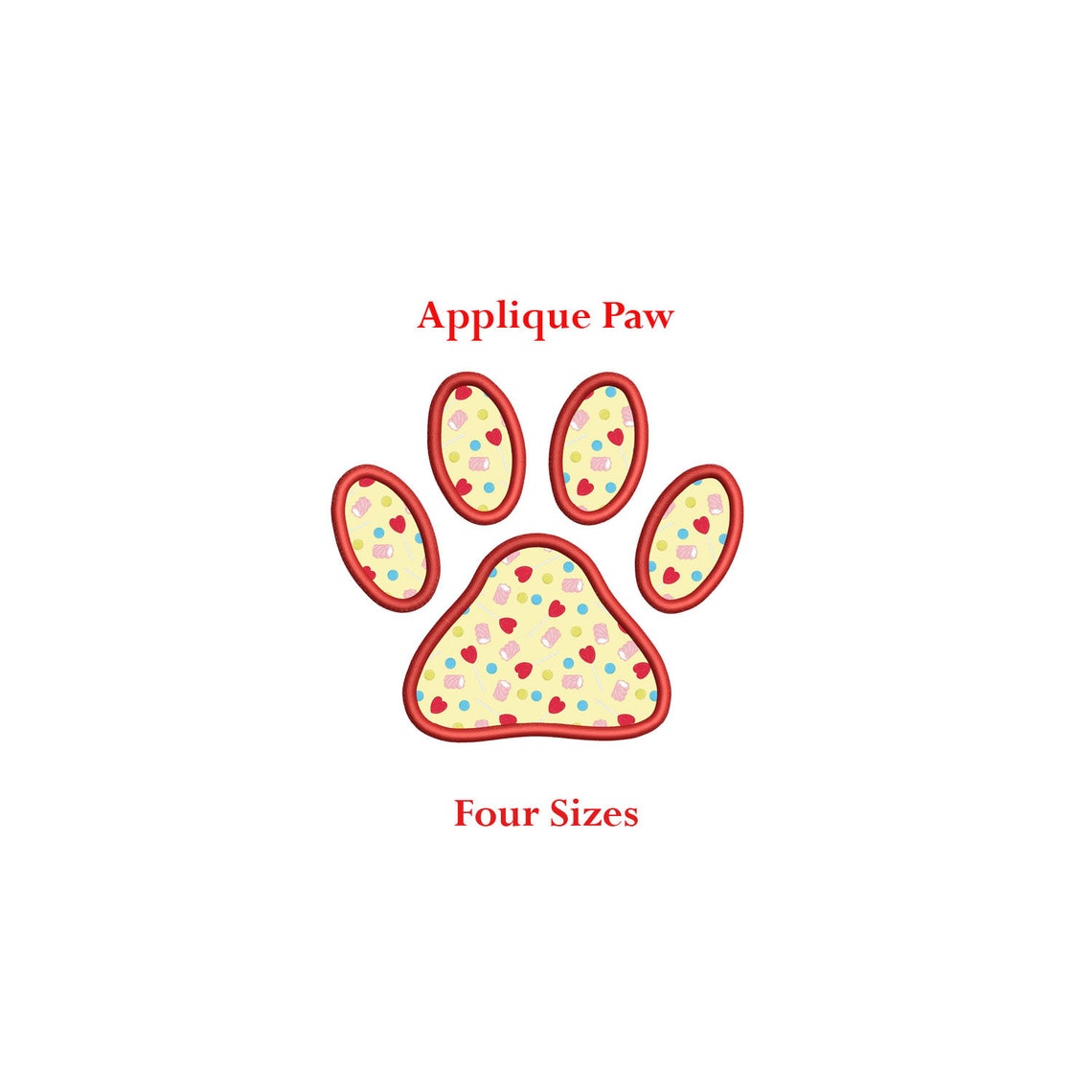 Paw Applique Machine Embroidery Design / Paw Applique / Dog - Etsy
