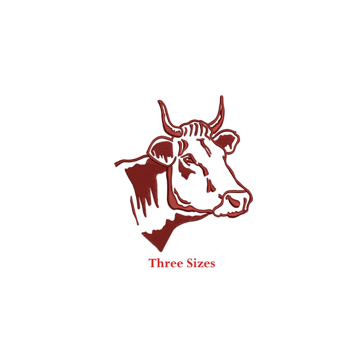 Cow Head Machine Embroidery Design / Cow Head / Cow / Farmer - Etsy