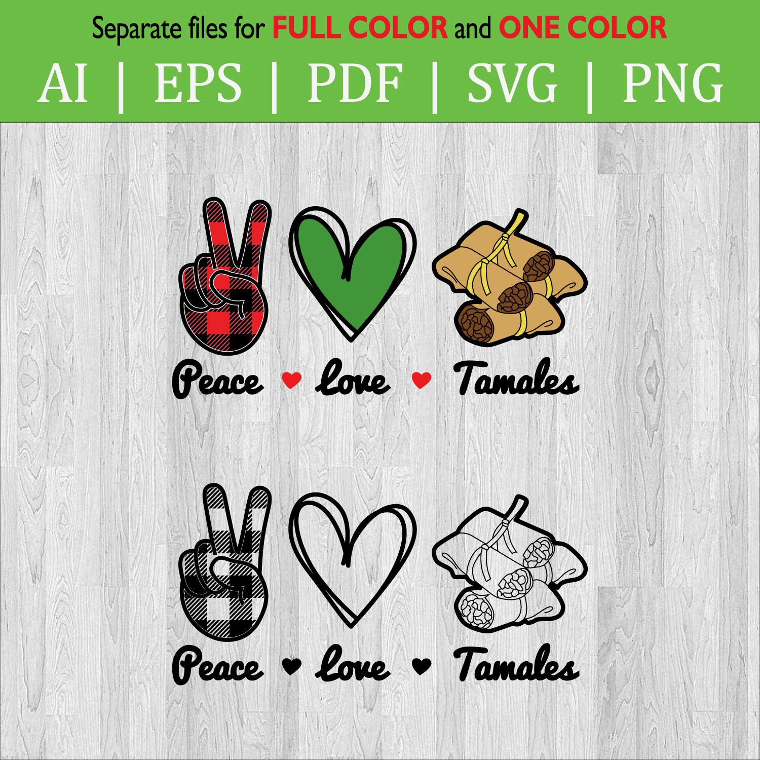 Peace Love Tamales SVG, PNG Cut File - Etsy